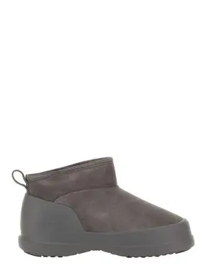 Moon Boot Luna Logo Debossed Slip-on Boots - Grey