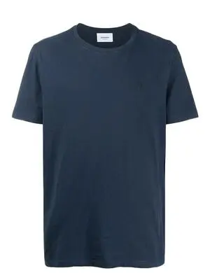 DONDUP Logo-embroidered Crewneck T-shirt - Blue