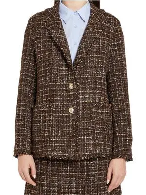 IBLUES Single-breasted Blazer With Frayed Edges - Multicolor