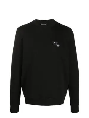Emporio Armani Logo Patch Sweater - Black