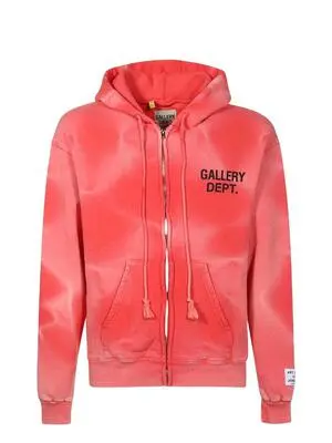 GALLERY DEPT. Long-sleeved Hooded Sweater With Logo - Red