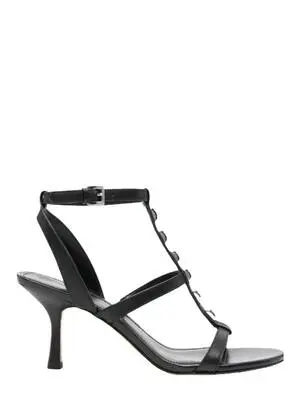 Michael Kors Nara Studded Leather Sandals - Black