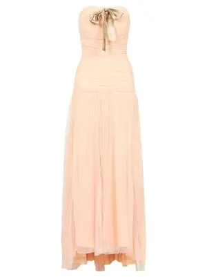 ANIYE BY Strapless Maxi Dress With Bow Detail - Nude