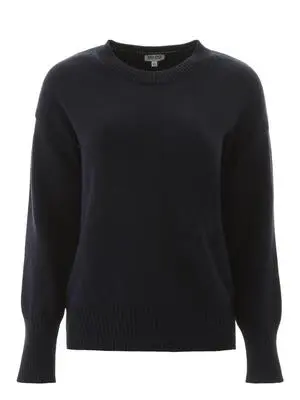KENZO Kenzo Navy Blue Jacquard Logo Pullover