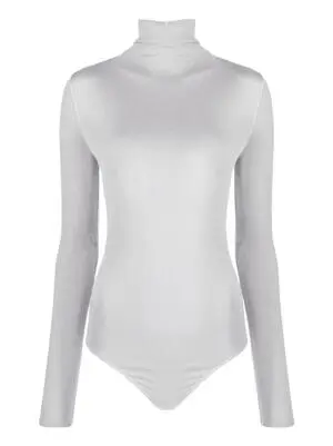 Wolford High-neck Long-sleeve Bodysuit - White