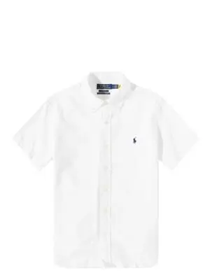 Polo Ralph Lauren Logo Embroidered Short-sleeved Shirt - White