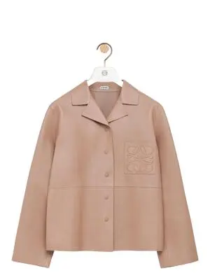 LOEWE Loewe Logo Embossed Leather Pyjama Jacket