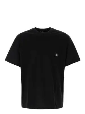 WOOYOUNGMI Logo-plaque Cotton T-shirt - Black
