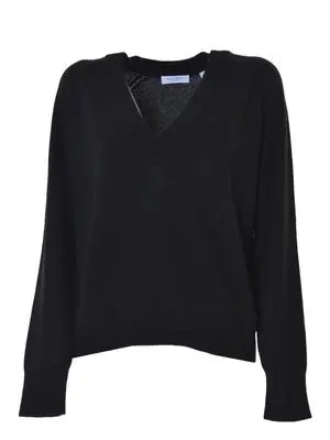 Equipment Madalene V-neck Cashmere Jumper - Black