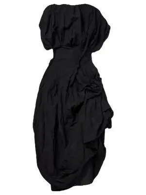 Magda Butrym Draped Cotton-blend Cocktail Dress - Black