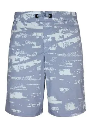 Hugo Boss Abstract Print Shorts - Blue