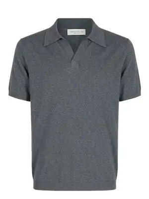 ROBERTO COLLINA Short-sleeve Polo Shirt - Gray