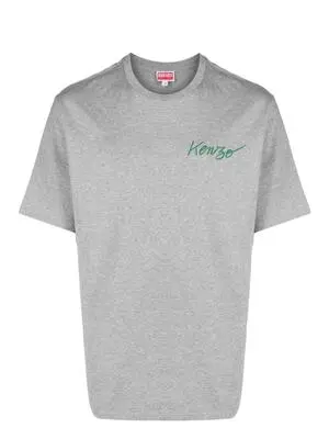Kenzo T-shirt With Round Neck And Short Sleeves - Gray
