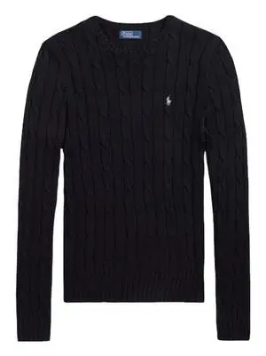 Polo Ralph Lauren Embroidered Pony Crewneck Jumper - Black