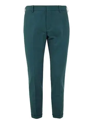 PT TORINO Pt01 Contrasting-Cuff Straight-Leg Trousers