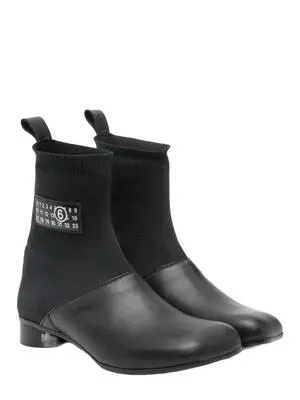 MAISON MARGIELA Mm6 Maison Margiela Black Pull-On Ankle Boots