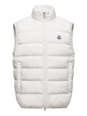 Moncler Contrín Logo Patch Sleeveless Gilet - White