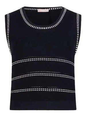 Liu Jo Striped Knit Tank Top - Blue