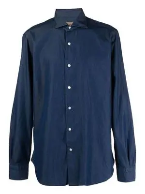 BARBA NAPOLI Long-sleeved Shirt - Blue