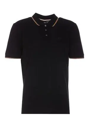 Hugo Boss Logo Detailed Polo Shirt - Black