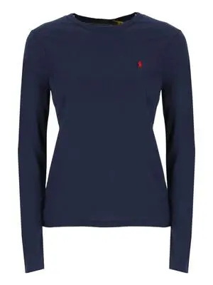 Polo Ralph Lauren Embroidered Logo Long Sleeve T-shirt - Blue