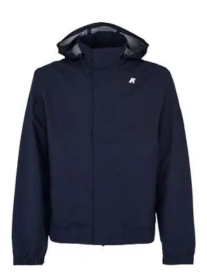 K-WAY Waterproof Hooded Jacket With Breathable Insulating Membrane - Blue