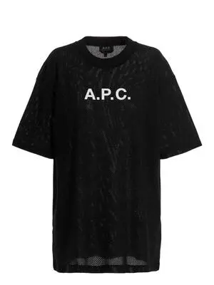 A.p.c. Logo-print Cotton T-shirt - Black