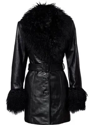 NILI LOTAN Nili Lotan Sefa Leather Jacket With Fur Trim