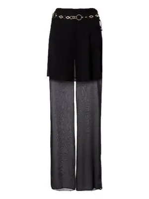 Christopher Esber Belted Silk Wide-leg Pants - Black