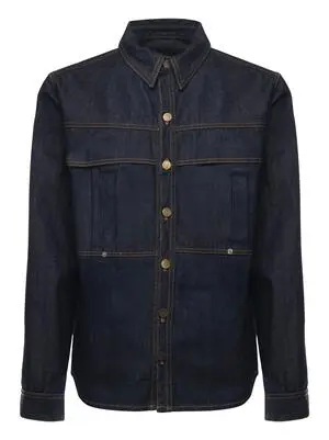GIULIANO GALIANO Matt Denim Shirt - Blue