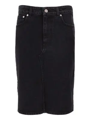 Stella McCartney Denim Lace Skirt - Black