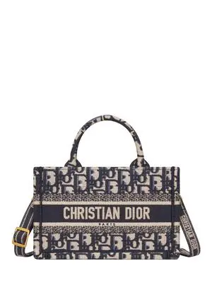Dior Mini Book Tote With Strap - Black