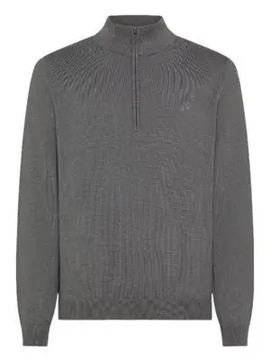 SUN 68 Sun 68 Half Zip Knitted Sweater Dark Grey