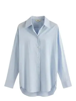 Vince Long-sleeved Cotton Shirt - Blue