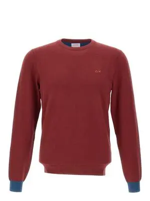 SUN 68 SUN 68 Crew Neck Sweater With Contrast Elbow Patches