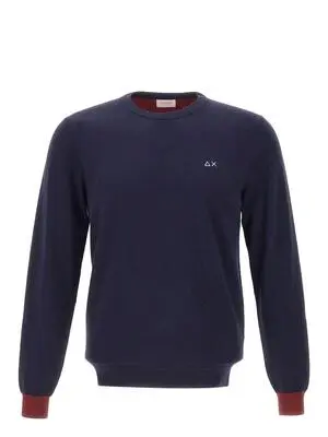 SUN 68 Sun 68 Embroidered Logo Crewneck Knitted Jumper