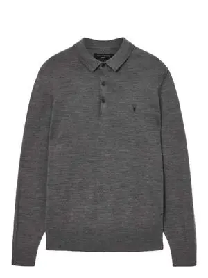 ALLSAINTS Long-sleeve Polo Shirt - Black