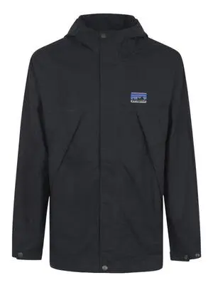 Patagonia Hooded Zip-up Jacket With Drawcord - Black
