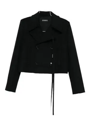 ANN DEMEULEMEESTER Double-breasted Strap Jacket - Black