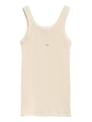 BASERANGE Ribbed Heart Detail Vest - Nude