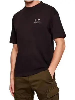 C.P. COMPANY Logo Printed Crewneck T-shirt - Black