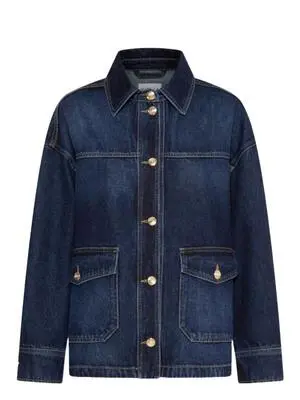 Marella Dyed Denim Shacket - Navy Blue
