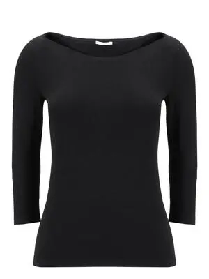 Wolford Long-sleeved T-shirt With Seven-quarter Sleeves - Black
