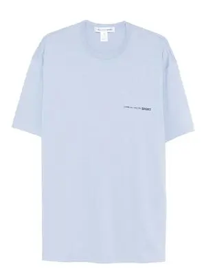 Comme Des Garçons Logo Printed T-shirt - Blue