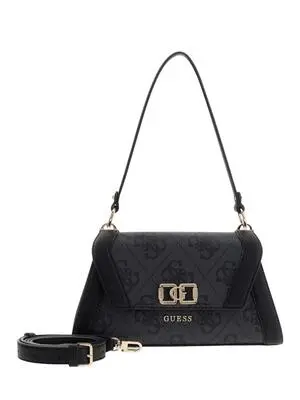 Guess Karnilla Monogram Shoulder Bag - Black