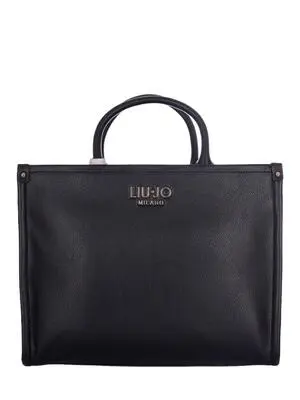 Liu Jo Logo Detailed Medium Tote Bag - Black