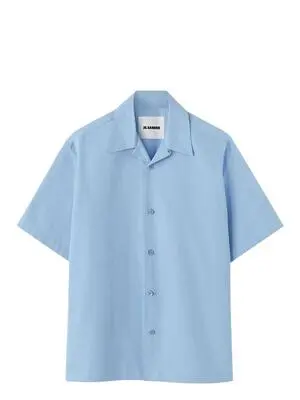 JIL SANDER Buttoned Straight Hem Shirt - Blue