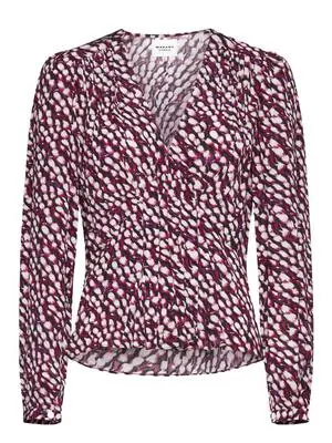 Isabel Marant Étoile Graphic Print V-neck Long Sleeve Shirt - Multicolor