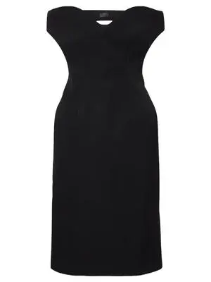 MUGLER Mugler Open-Back Wool-Blend Cocktail Dress