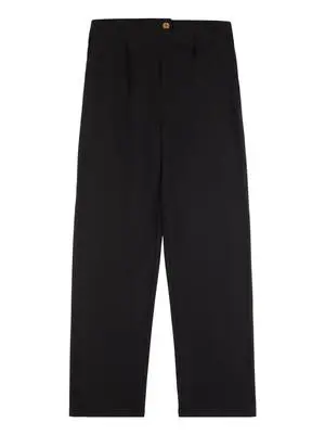 FAY Fay Straight Leg Tailored Pants With Metal Button Detail